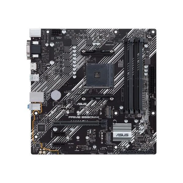 ASUS MB AMD B550, Prime B550M-K, Am4 Ddr4, Dvi/Hdmi/Vga, Raid, Glan, M2 ...
