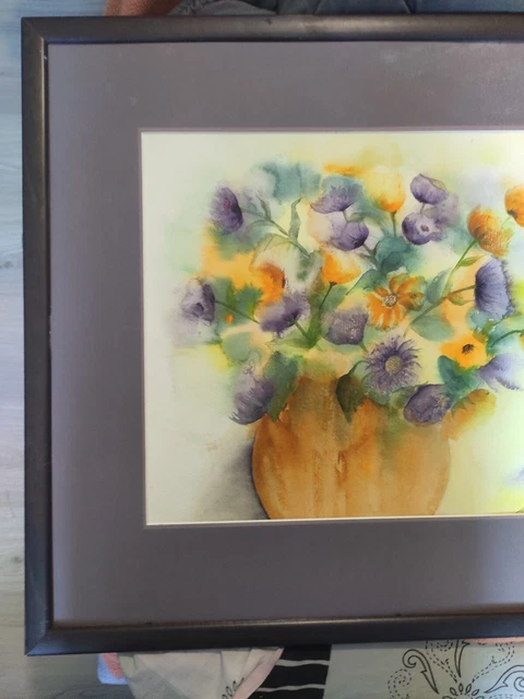 ANCIEN TABLEAU AQUARELLE signé et authentifié au dos afra koolen numeroté 184 EUR 25,00 ...