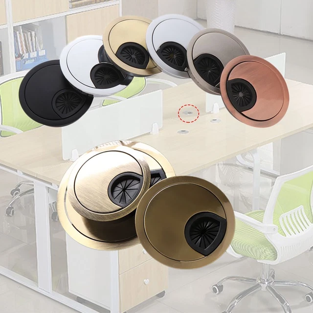 HARDWARE DESK TABLE Cable Fastener Computer Grommet Line Box Wire Hole ...