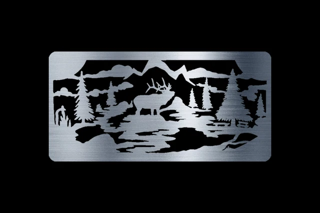 DEER SCENE FOREST DXF SVG CDR file Vector for CNC Plasma Router Laser ...