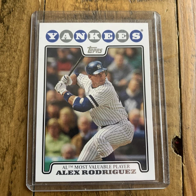 CARTE DE BASEBALL 2008 Topps New York Yankees #256 Alex Rodriguez MVP ...