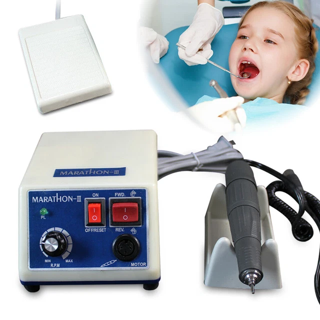 MIKROMOTOR MARATHON DENTAL Lab Micromotor N3 35K RPM Handstück Burs ...