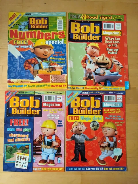 4 KIDS CHILDREN Magazines: Bob The Builder: Numbers 2001, 2000, 2002 £ ...
