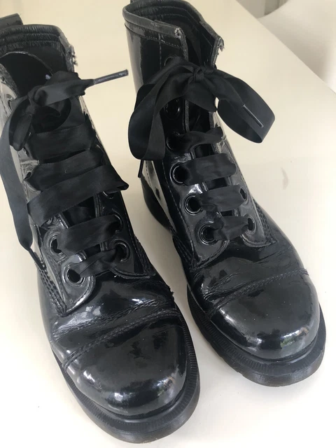 DR MARTENS BLACK Patent Grace Boots In size 7 - See Description £12.00 ...