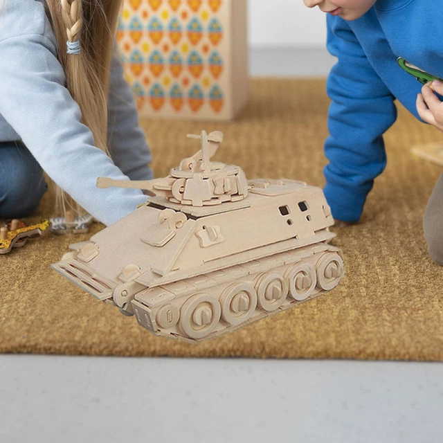 DIY GEPANZERTES PANZERMODELL, Holzbaumodell für Erwachsene und Jungen ...