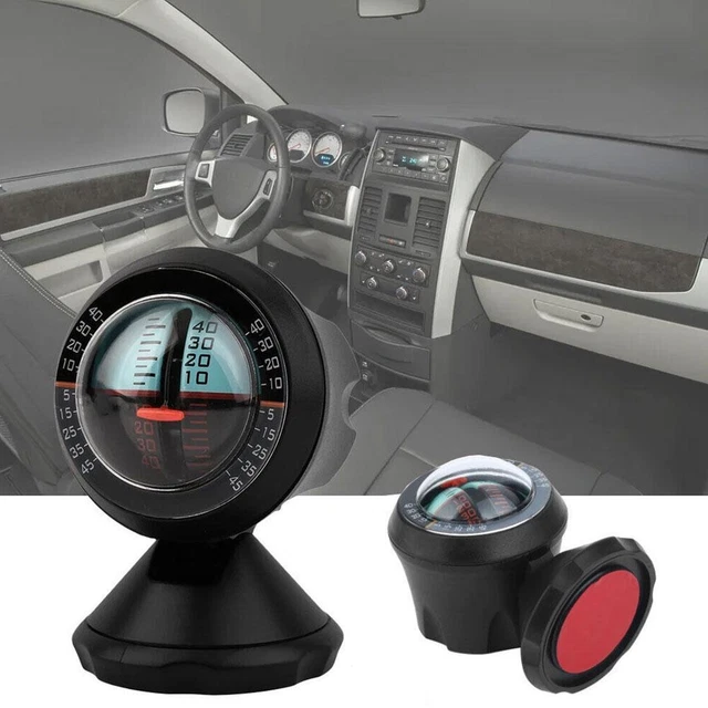 BLACK CAR BALANCER Angle Tilt Indicator Level Inclinometer Gauge Meter ...