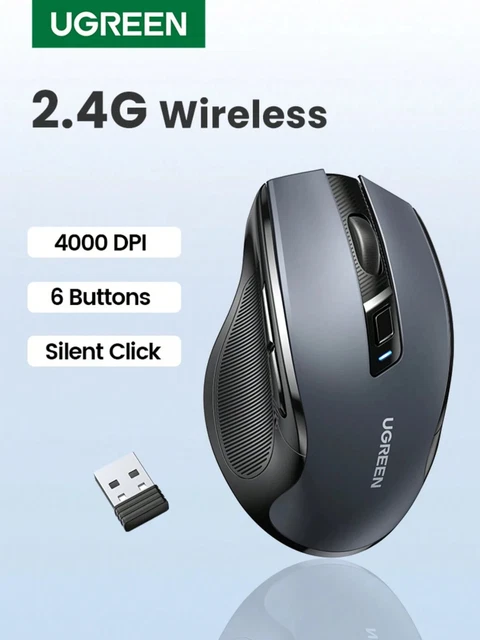 UGREEN WIRELESS MOUSE 4000DPI Silent Mice For PC Laptop MacBook Tablet ...