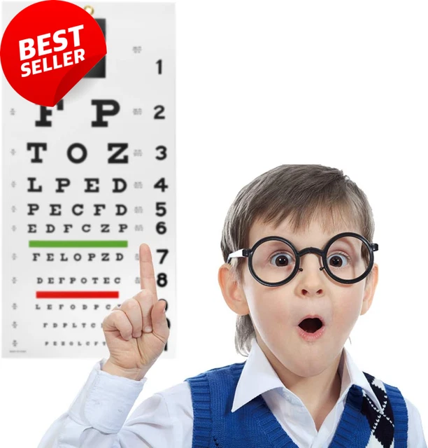 EYE CHART, SNELLEN Eye Chart Wall Chart, with Hand Pointer and Eye ...
