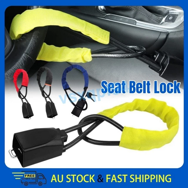 SEAT BELT LOCK Steering Wheel Lock Car Security Anti-Theft Device With ...