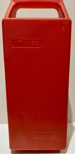 VINTAGE CASSETTE TAPE Carry Box Holds 12 With Carry Handle Red I Love ...
