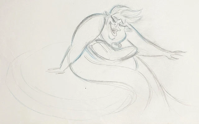 1989 DISNEY THE Little Mermaid Ursula Original Production Animation ...