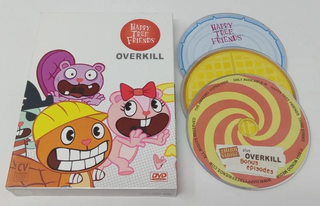 HAPPY TREE FRIENDS Overkill Box Set DVD 2005 3-Disc Set VG Very Good ...