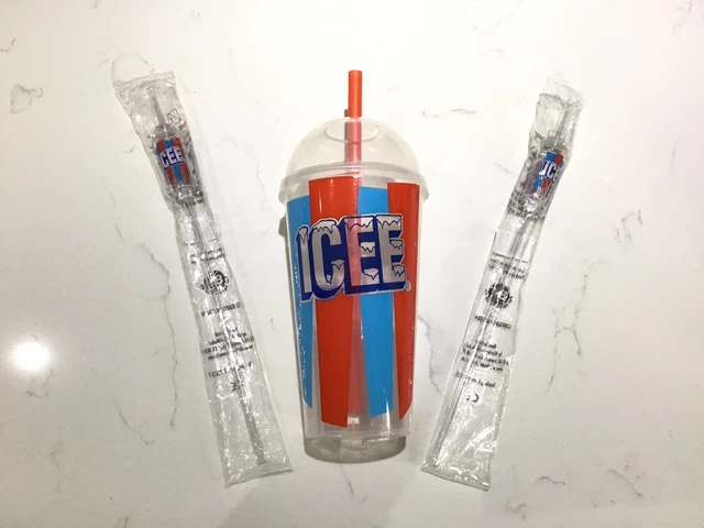 COLLECTABLE ICEE CUP & Straw With 2 Sip N See Straws (In Original ...