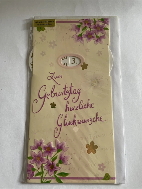 GLÜCKWUNSCHKARTE ZUM GEBURTSTAG Karte Mit Umschlag Karten Wünsche Drehzahlen EUR 1,00 - PicClick DE