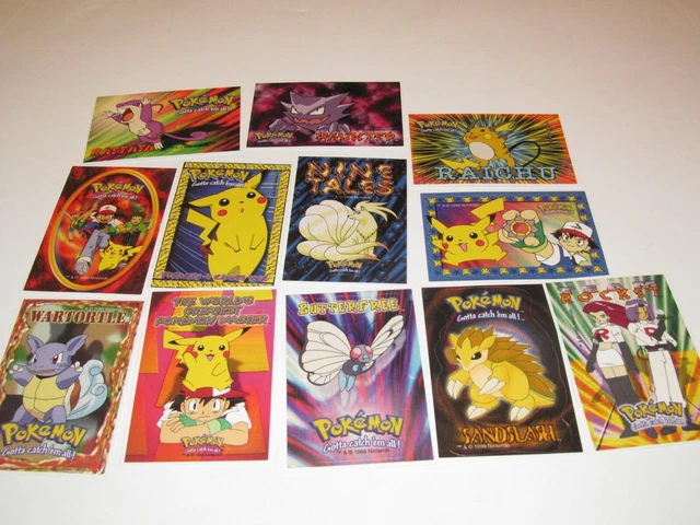 12 PC SET Pokemon Vending Machine Stickers 1999 Nintendo Creatures Game ...