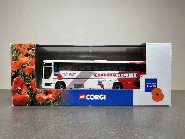 CORGI OM43305 PLAXTON Premiere National Express Poppy Appeal £19.95 ...