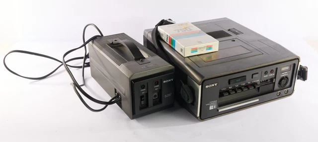 VINTAGE SONY BETAMAX Video Cassette Recorder SL-3000 w/ Sony AC Power ...