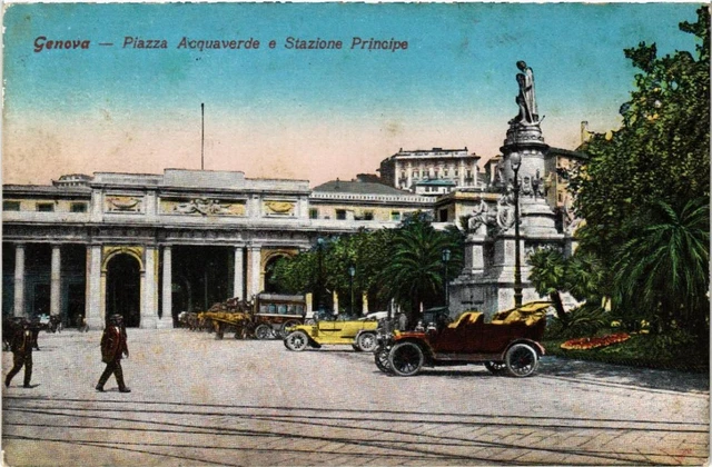 CPA AK GENOVA Piazza Acquaverde e Stazione Principe ITALY (523594) EUR ...