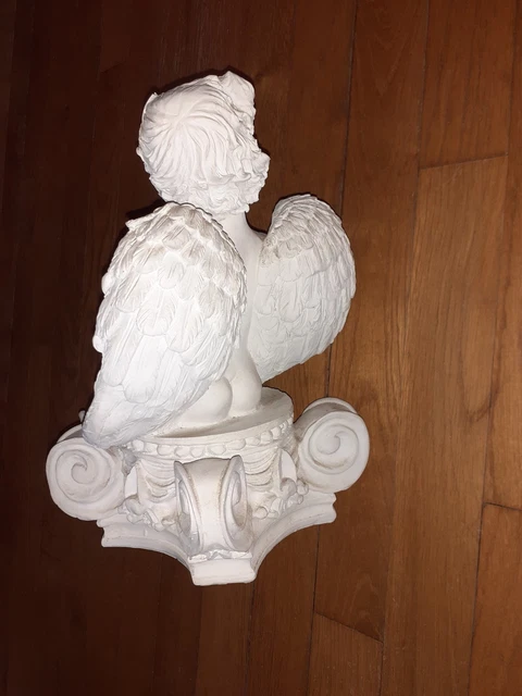 STATUETTE ANCIENNE PLATRE ange Cherubin ange antiquité style Baroque ...