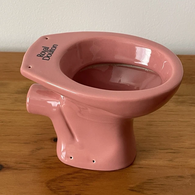 ROYAL DOULTON SAMPLE Salesman Miniature Toilet Salmon Pink Colour £52. ...