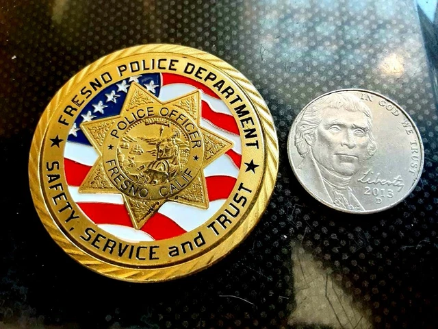 CITY OF FRESNO Police Department Officers Challenge Coin £11.60 ...