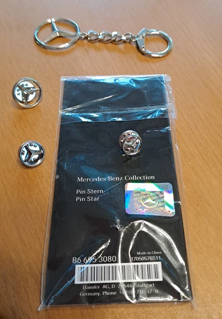 ORIGINAL MERCEDES-BENZ STERN 3x als Pin und 1x als Schlüsselanhänger ...
