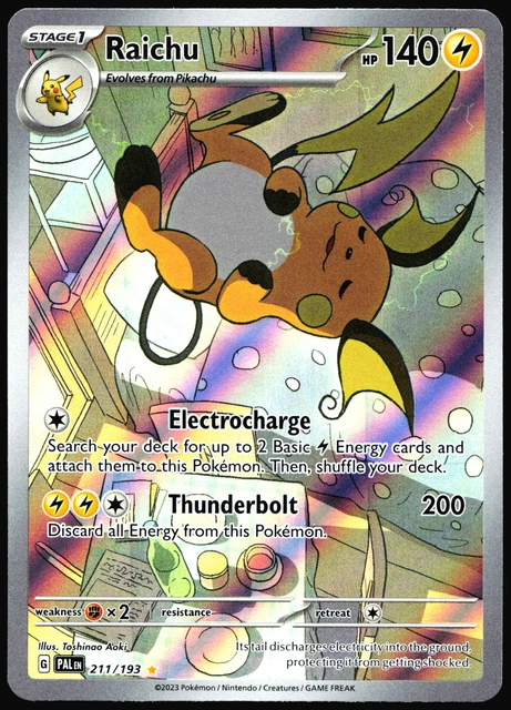 CARTE POKÉMON RAICHU Paldea Evolved #211/193 Illustration Rare T1-391 ...