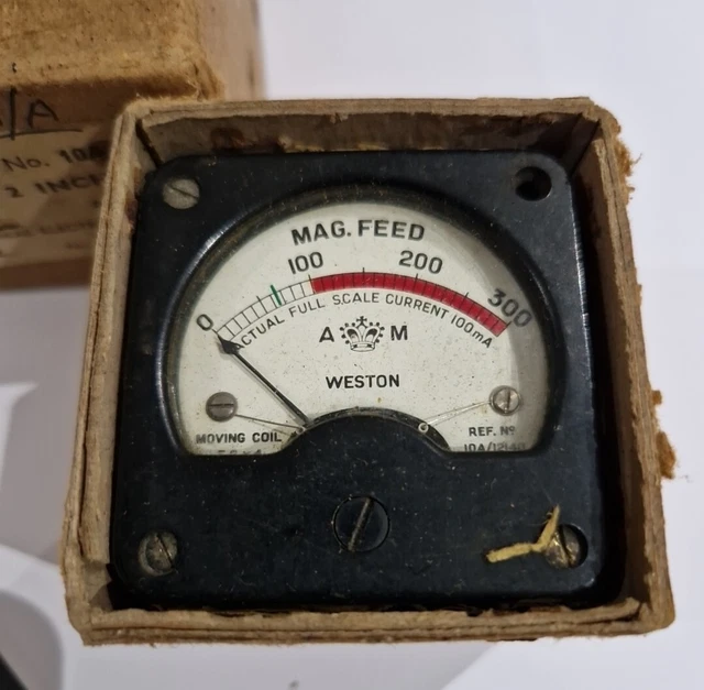 1942 DATED WW2 Air Ministry Aircraft Mag Feed Gauge - In Original Box £ ...