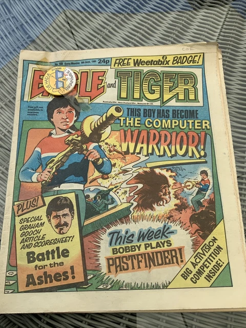 EAGLE AND TIGER Comic #168 8th June 1985 Has Original Weetabix Badge ...