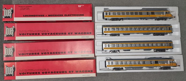 JOUEF HO TURBO train RTG 1 motrice 8611 2 wagons 5492 1 motrice arriere ...