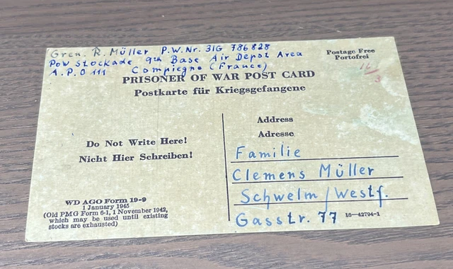 WW2 WWII NAZI Germany 1942 war time soldiers Military Feldpost mail ...