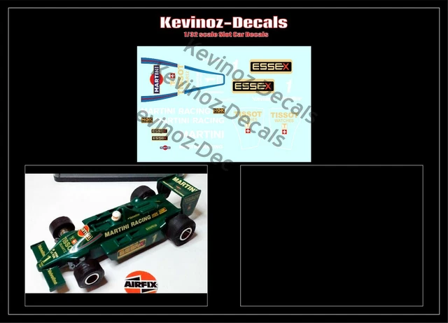 1/32 SCALE DECALS for MRRC Lotus 79 Tissot Livery £4.50 - PicClick UK