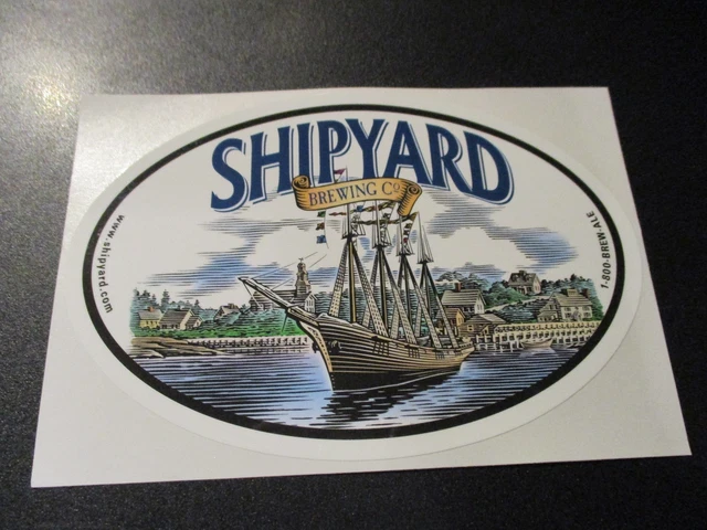 SHIPYARD OVAL SHIP Logo STICKER label decal craft beer brewery brewing ...