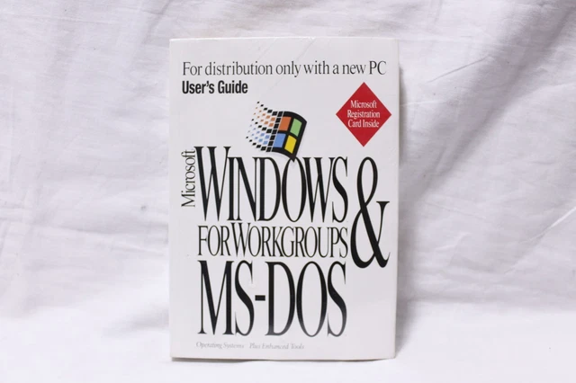 MICROSOFT WINDOWS & Ms-Dos for Workgroups User's Guide - sealed EUR 22,00 - PicClick FR