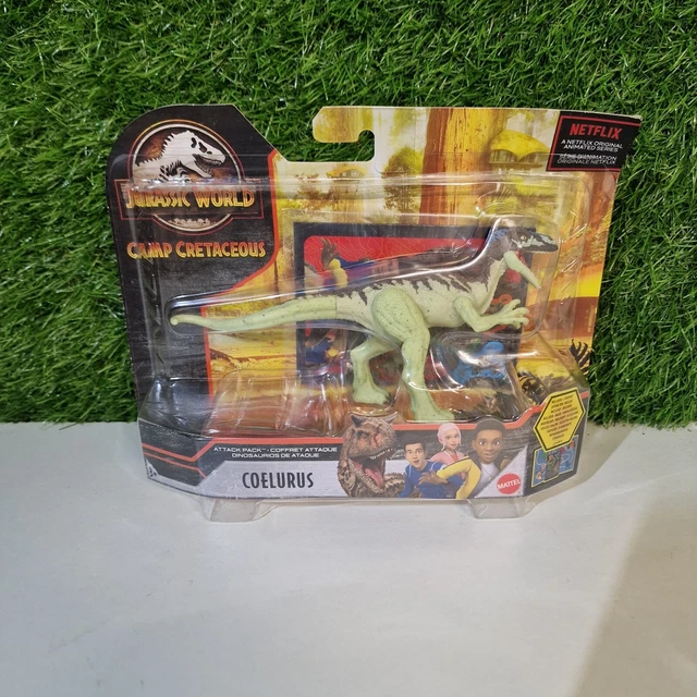 JURASSIC WORLD CAMP Cretaceous Coelurus Dinosaur Toy Action Figure ...