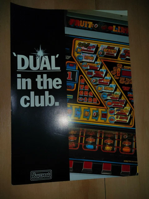 BARCREST &FRUIT Line" Arcade Fruit Club Machine A4 Sales Brochure ...