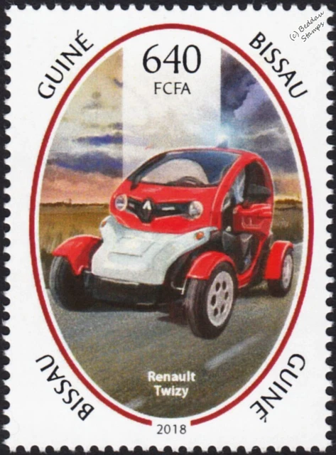 RENAULT TWIZY EV Electric Vehicle Fire Car Firefighting Stamp #177 £1. ...