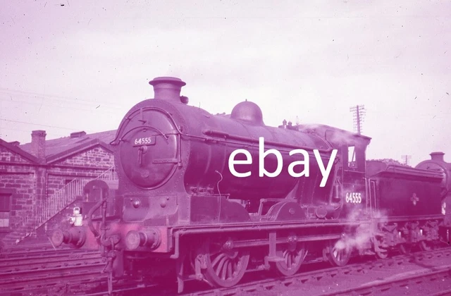 ORIGINAL 35MM RAILWAY SLIDE BR LNER STEAM LOCO 64555 ST MARGARETS 23/3 ...