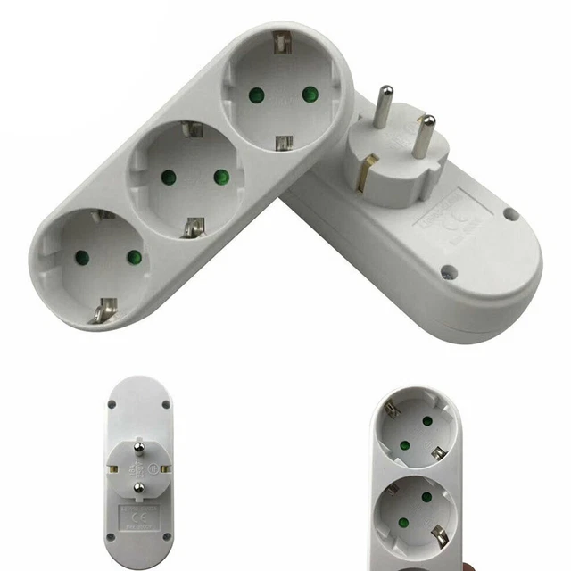 TRIPLE PLUG, MULTIPLE Plug, Sockets, Adapter, Distributor, Multi-Plug ...