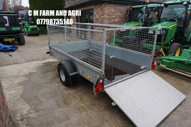IFOR WILLIAMS 8' x 5’ P8e TRAILER MESH SIDES RAMP *NO VAT* CANVAS COVER ...