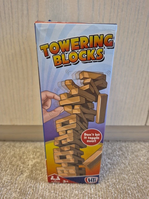 TOWERING BLOCKS M0030 Build A Tower And Remove Blocks Jenga Game £5.99 ...