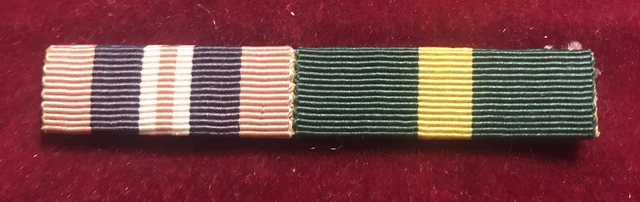 WW2 BRITISH MEDAL Ribbons War, Territorial & Efficiency Decoration Army ...