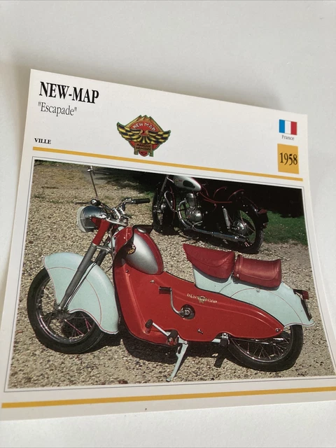 NEW MAP ESCAPADE 125 1958 carte collection moto Atlas France EUR 5,75 ...