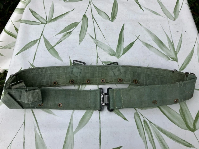 BRITISH ARMY 44 Pattern Webbing Belt Olive Green WW2 Jungle Size S-M 38 ...