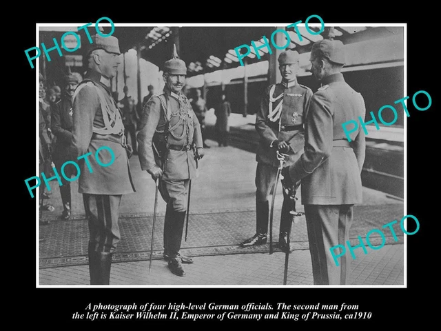 OLD LARGE HISTORIC German Military Photo Of Kaiser Wilhelm Ii At ...