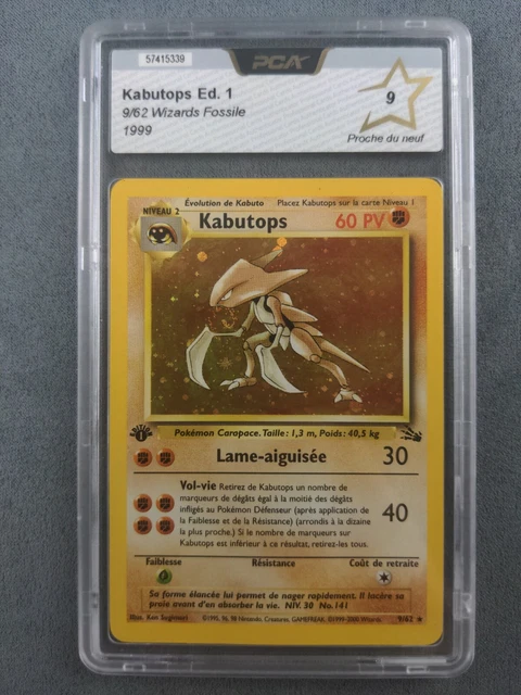[PCA 9] CARTE Pokémon Kabutops 9/62 - Fossile - Wizards Edition 1 fr EUR 699,00 - PicClick FR