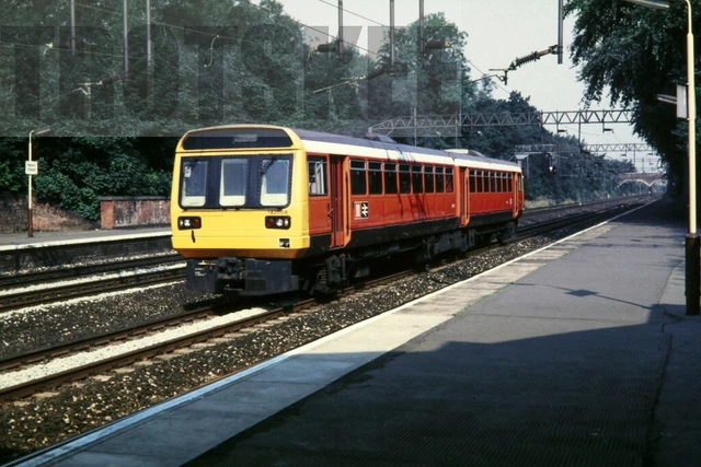 35MM SLIDE BR British Rail DMU Class 142 142008 Heaton Chapel 1989 ...