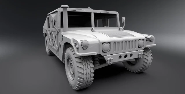 1/16 SCALE HMMWV (Humvee) Military Vehicle 3d printed kit EUR 91,57 - PicClick FR