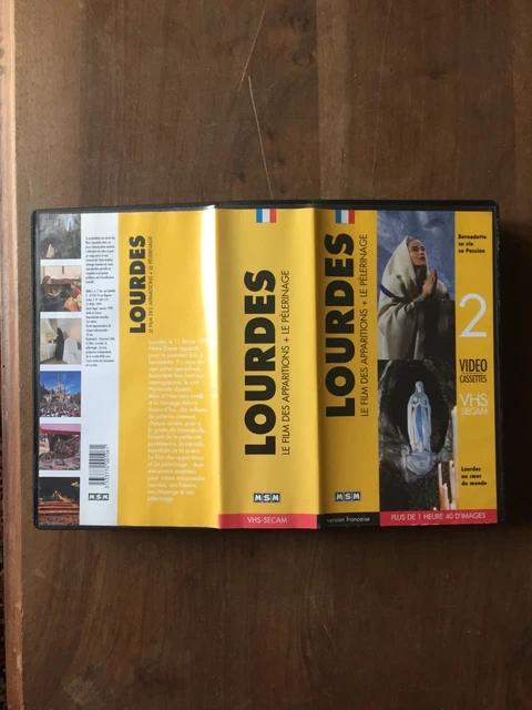 CASSETTE VIDEO VHS DOCUMENTAIRE LOURDES apparitions + pelerinage 2 vhs ...