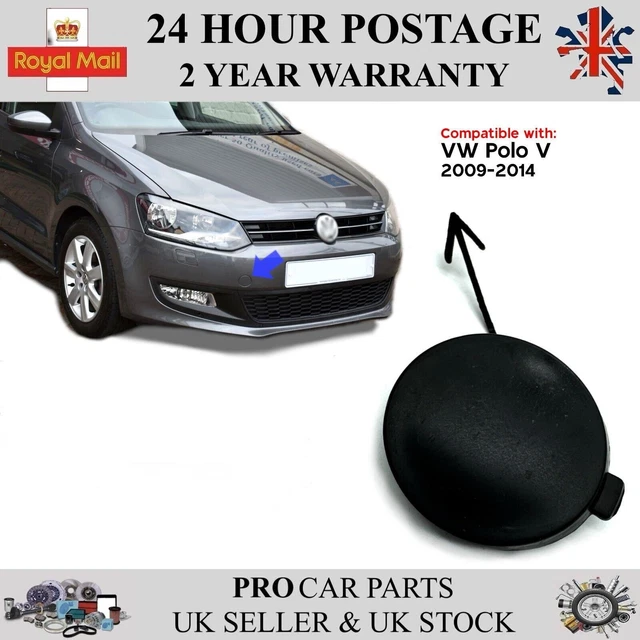 FRONT BUMPER TOW Eye Hook Cover Cap For Volkswagen Polo 2009-2014 ...